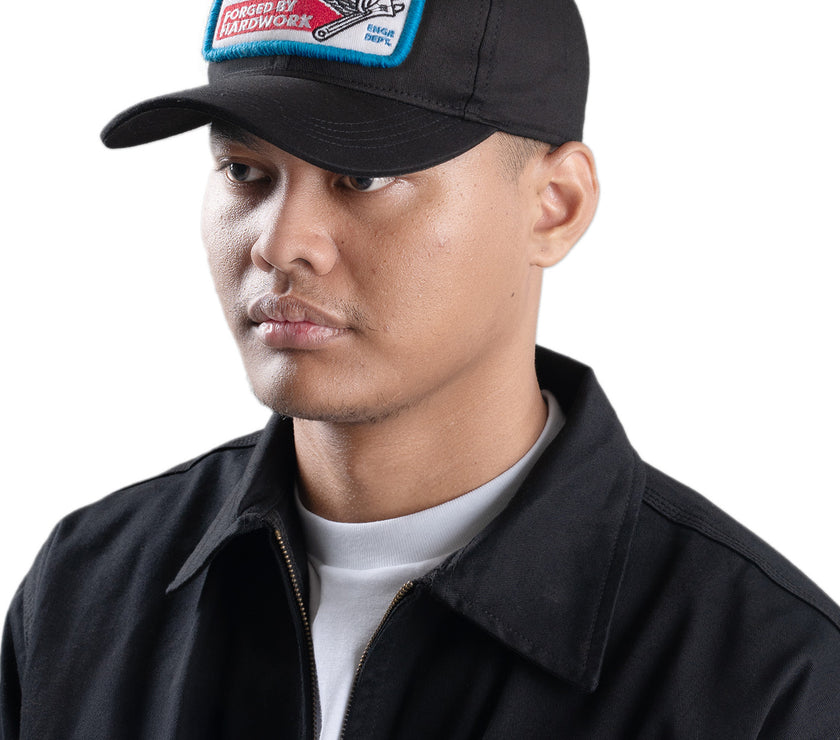 Engineer Workwear - Spindle Engr Dept Series Black Mechanical Cap
